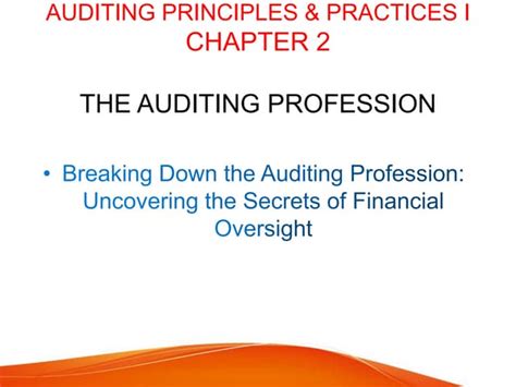 auditing principles and practices chapter 2 pptx