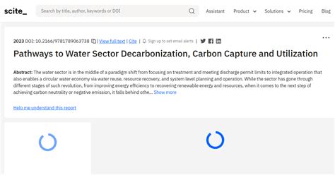 Pathways To Water Sector Decarbonization Carbon Capture And Utilization