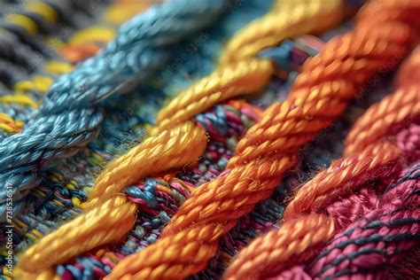 Microscopic View Of Textile Fibers Highlighting The Weaving Pattern And Texture Useful For