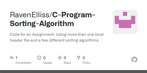 Github Ravenellissc Program Sorting Algorithm Code For An Assignment Using More Than One