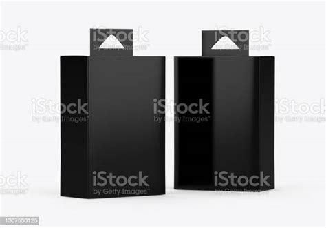 중단 탭이있는 빈 종이 상자 포장 격리 된 흰색 배경에 모형 템플릿 디자인 프리젠 테이션 준비 3d 일러스트 0명에 대한 스톡 사진 및 기타 이미지 Istock