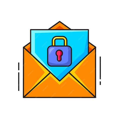 Premium Vector Mail Security Icon