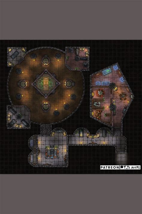 The Underground Outpost Battle Map 2 Minute Tabletop Dungeon Maps