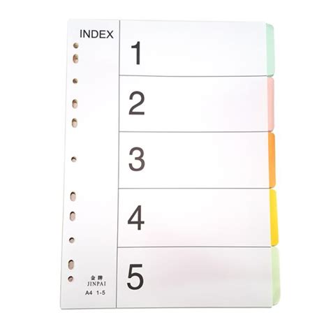 A Part Colour Index Paper Divider Sets VIP Educational Supplies Pte Ltd