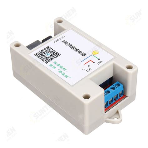 2 Way Ethernet Relay Network Switch Delay TCPUDP Module Controller WeChat Cloud Remote Control