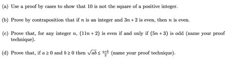 Solved A Use A Proof By Cases To Show That Is Not The Chegg Com