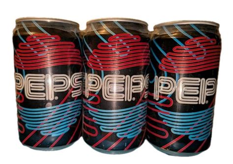 Vintage Lot 6 Pack Pepsi Cool Cans Neon Sex Cans 1990 90s 12oz