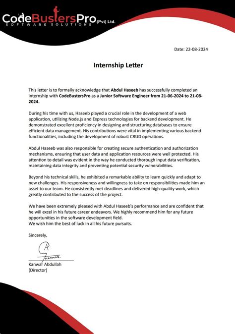 haseeb sheikh on linkedin internship softwareengineering