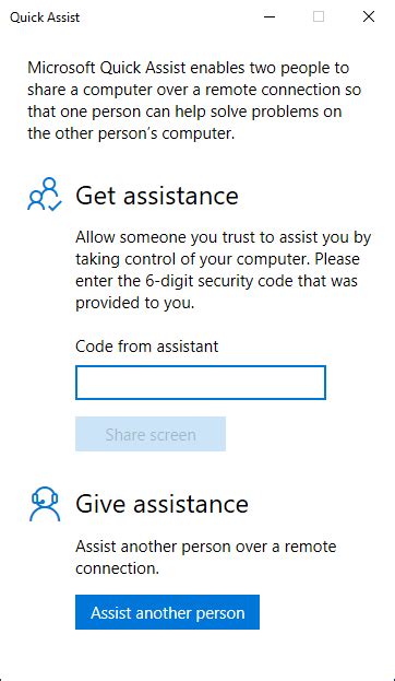 Asking For Remote Help Via Remote Assistance Windows App