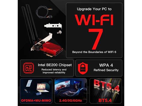 Fenvi WiFi 7 FV BE8800 Wireless Card 8774Mbps PCIe WiFi Card Bluetooth 5 4 With Intel WiFi 7