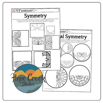 Art Drawing Symmetrical And Radial Symmetry Worksheet Handout Lesson Project