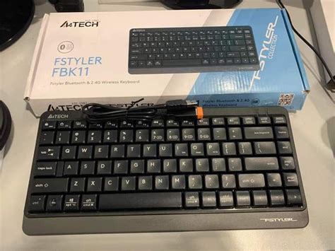 A4Tech FBK11 Bluetooth 2 4G Wireless Keyboard Grey Computers Tech Parts Accessories