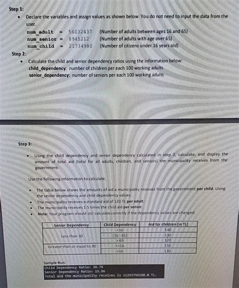 Solved Declare The Variables And Assign Values As Shown