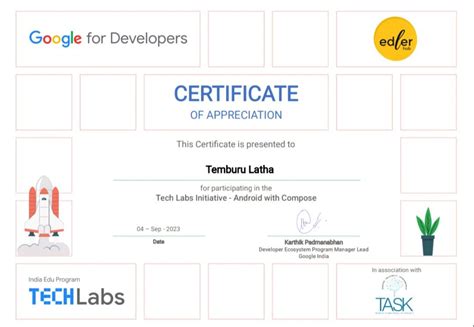 Temburu Latha On Linkedin Techlab Experience Android Task
