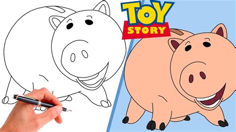 How To Draw Hamm Toy Story Stepbystep Tutorial