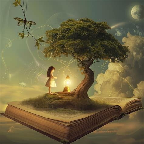 Premium Photo A Book With A Girl Sitting Under A Tree And A Book With A Girl On The Bottom
