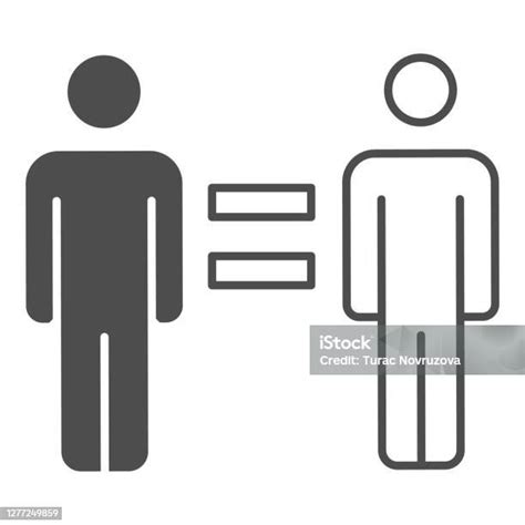 백인과 흑인의 얇은 선 아이콘 개념 동등한 사람들이 흰색 배경에 서명 흑인과 백인아이콘 윤곽의 삶의 동등한 가치 벡터 그래픽 0