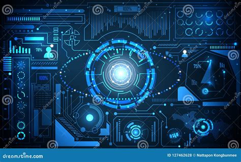 Abstract Technology Ui Futuristic Concept Ai Hud Interface Hologram