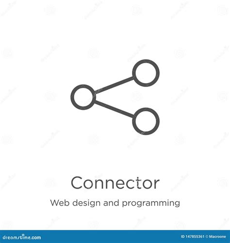 Connector Icon Vector From Web Design And Programming Collection Thin