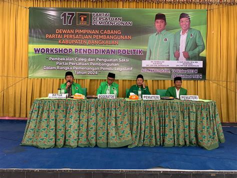 PPP Bangkalan Gelar Workshop Pendidikan Politik Untuk Caleg Dan Saksi Partai Persatuan