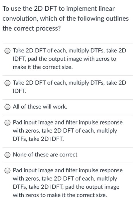 To Use The D DFT To Implement Linear Convolution Chegg