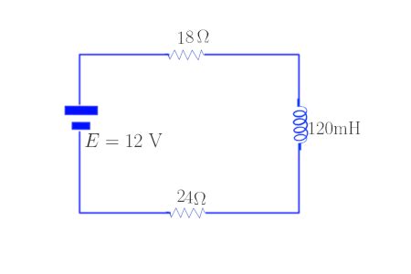 Finding The Steady State Current Over An Inductor In An LR Circuit With A Battery Practice