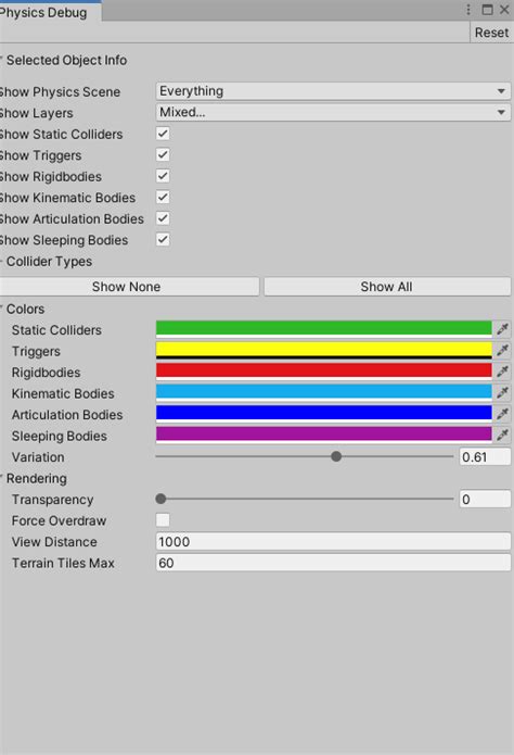 Regression The Physics Debugger Is Less Usable Unity Engine Unity Discussions