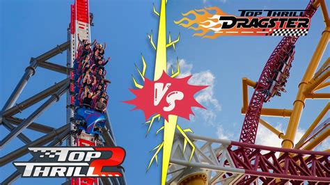 Roller Coaster Duel Top Thrill Dragster Vs Top Thrill 2 Youtube