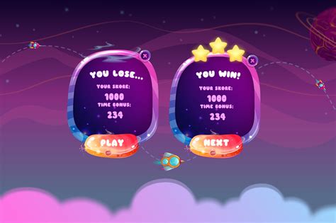 Space Game UI Behance