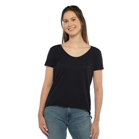 Womens Black Festival Scoop Neck T Shirt Soft And Stylish Comfythreads