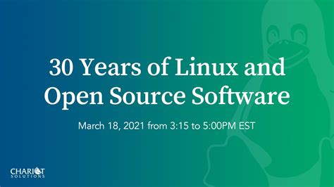 Years Of Linux And Open Source Software Chariot Solutions