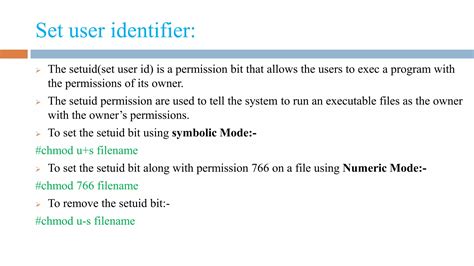 Special Permission In Linux Ppt