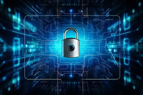 premium ai image cybersecurity user privacy security and encryption concept generative ai