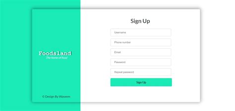 Beautiful Sign Up Page In Html Css With Complete Validation