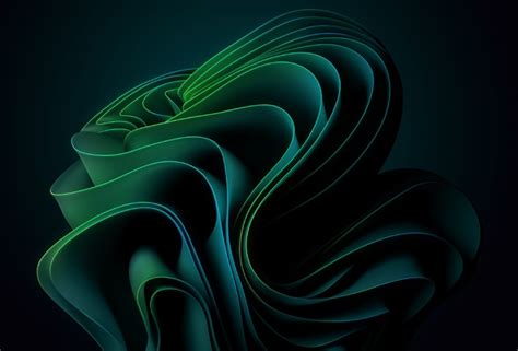 Обои Windows 11 Абстрактные цифровое искусство минимализм Темный фон на рабочий стол