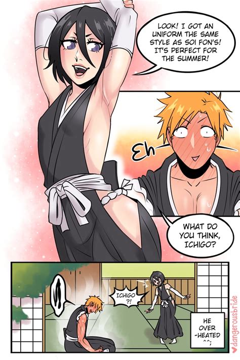Kuchiki Rukia And Kurosaki Ichigo Bleach Drawn By Dangerousbride Danbooru