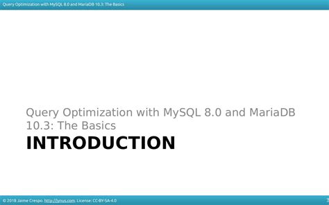 Query Optimization With Mysql 80 And Mariadb 103 The Basics