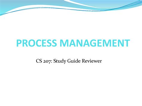 SOLUTION Process Management Studypool
