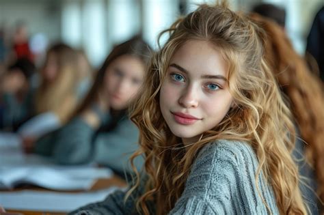Premium Photo University High School Group Of Students Studying In