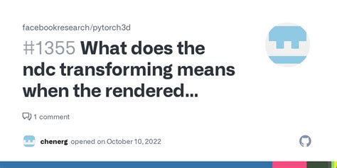 What Does The Ndc Transforming Means When The Rendered Image H And W