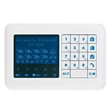Visonic Pg2 Powermaster Kp 250 Wireless Lcd Prox Keypad White 0 103