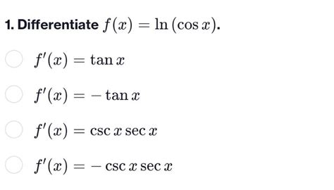 Solved Differentiate