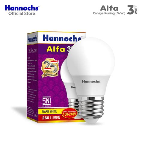 Jual Hannochs Lampu Bohlam Led Alfa Watt Cahaya Kuning Shopee Indonesia