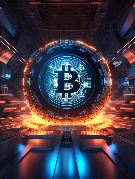 Premium Ai Image Golden Bitcoin Digital Currency Futuristic Digital