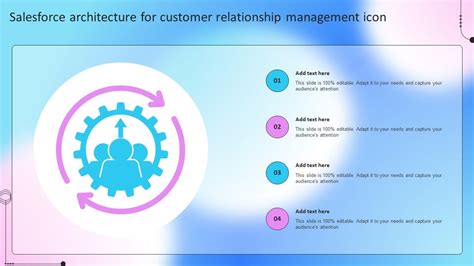 Salesforce Architecture For Customer Relationship Management Icon Ppt
