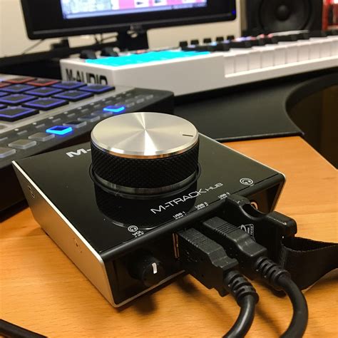 M Audio M Track Hub USB Monitoring Interface With Built In Port Hub Bit KHz Amazon