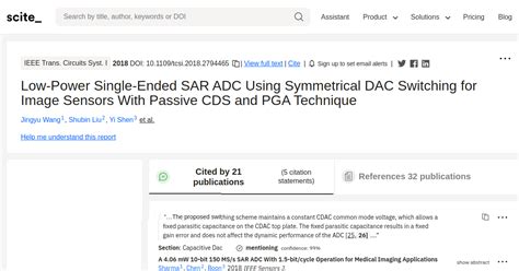 Low Power Single Ended Sar Adc Using Symmetrical Dac Switching For Image Sensors With Passive
