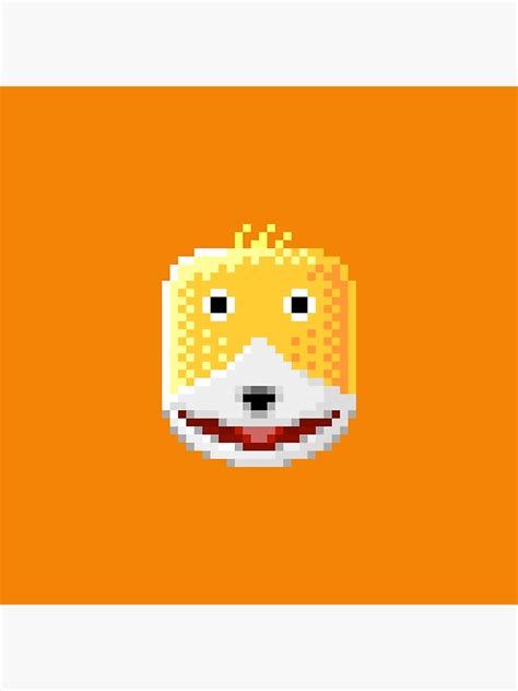 Flat Yellow Puppet Character 8 Bit Pixel Art Metal Print For Sale By