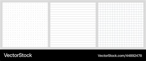 Dotted Grid And Squared Notebook Seamless Pattern Vector Image