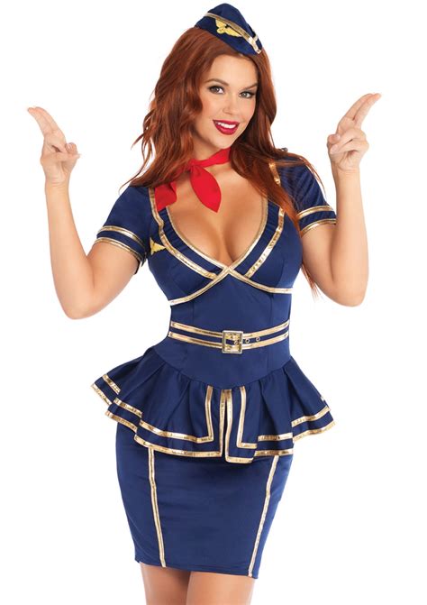 Leg Avenue Womens Friendly Skies Sexy Flight Attendant Costume